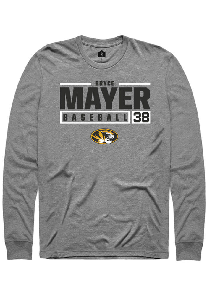 Bryce Mayer Missouri Tigers Rally GRAPHITE NIL Stacked Box Long Sleeve ...
