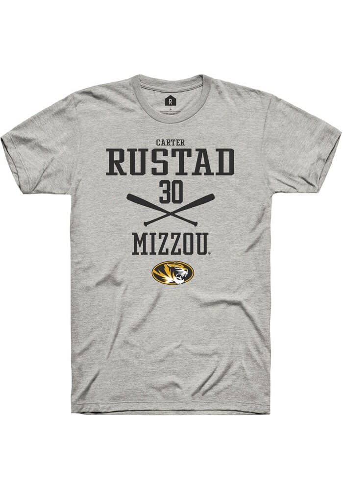 Carter Rustad Missouri Tigers Rally ASH NIL Sport Icon Short Sleeve T ...