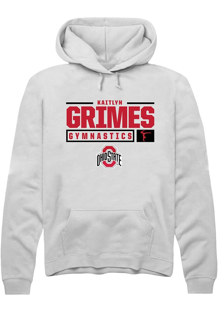 Kaitlyn Grimes Ohio State Buckeyes Mens WHITE NIL Stacked Box Hoodie ...