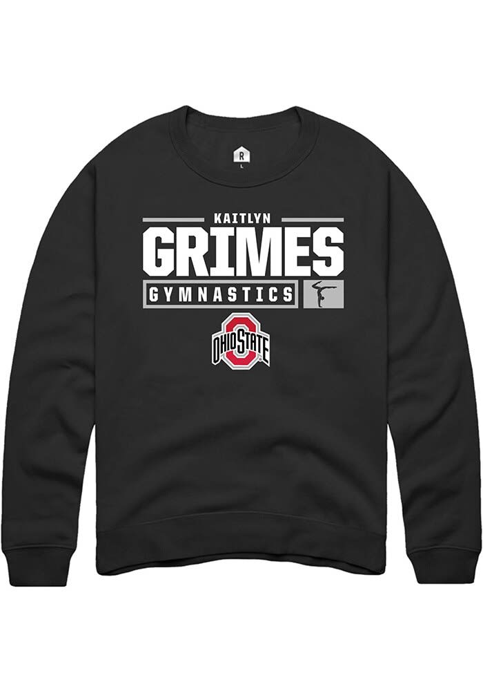 Kaitlyn Grimes Ohio State Buckeyes Mens BLACK NIL Stacked Box Crew ...