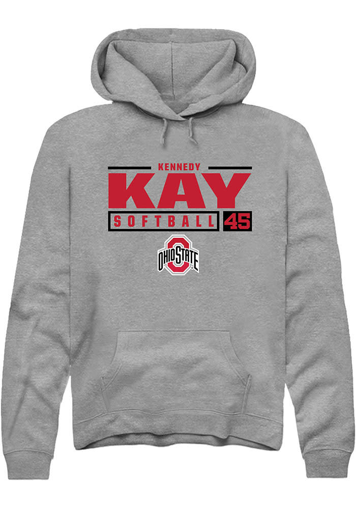 Kennedy Kay Ohio State Buckeyes Mens NIL Stacked Box Hoodie - GRAPHITE
