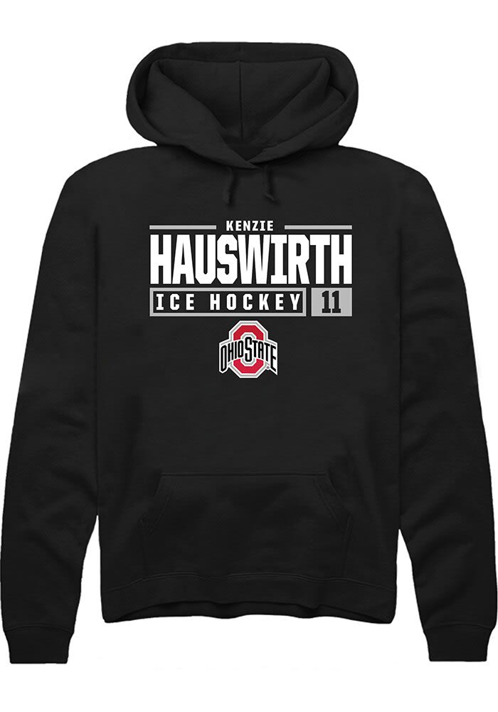 Kenzie Hauswirth Ohio State Buckeyes Mens BLACK NIL Stacked Box Hoodie ...