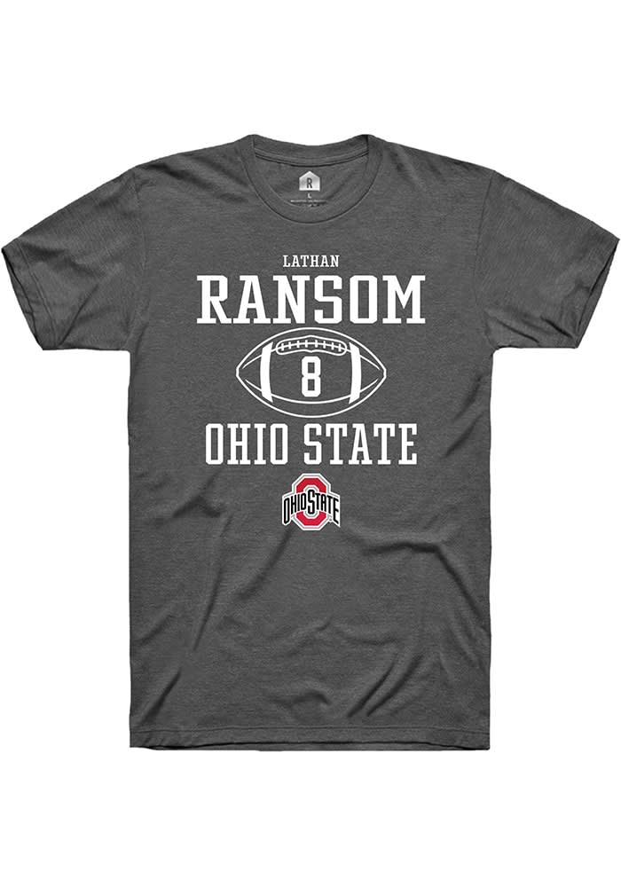 Lathan Ransom DARKGREY Ohio State Buckeyes NIL Sport Icon Short Sleeve ...