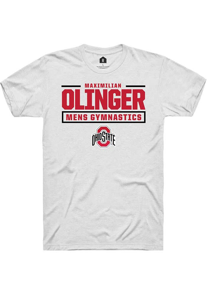 Max Olinger Ohio State Buckeyes Rally WHITE NIL Stacked Box Short ...