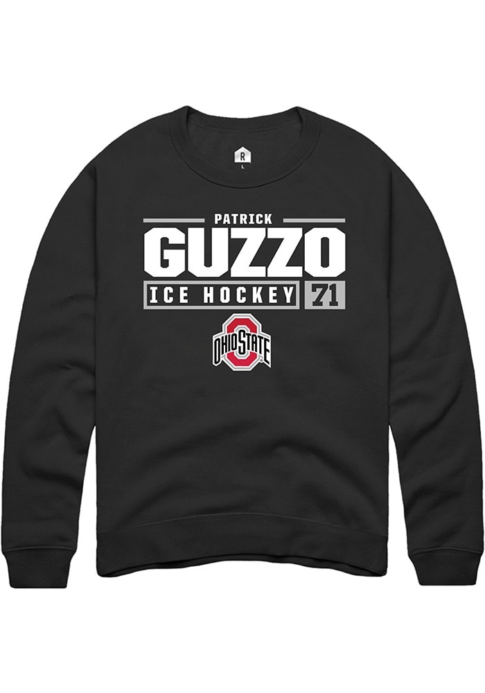 Patrick Guzzo Ohio State Buckeyes Mens BLACK NIL Stacked Box Crew ...