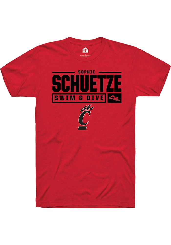 Sophie Schuetze Cincinnati Bearcats Rally Red NIL Stacked Box Short Sleeve T Shirt - 247681010