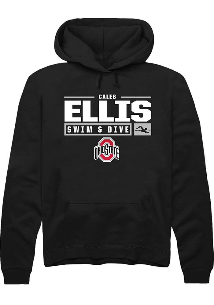 Caleb Ellis Mens BLACK Ohio State Buckeyes NIL Stacked Box Hoodie ...