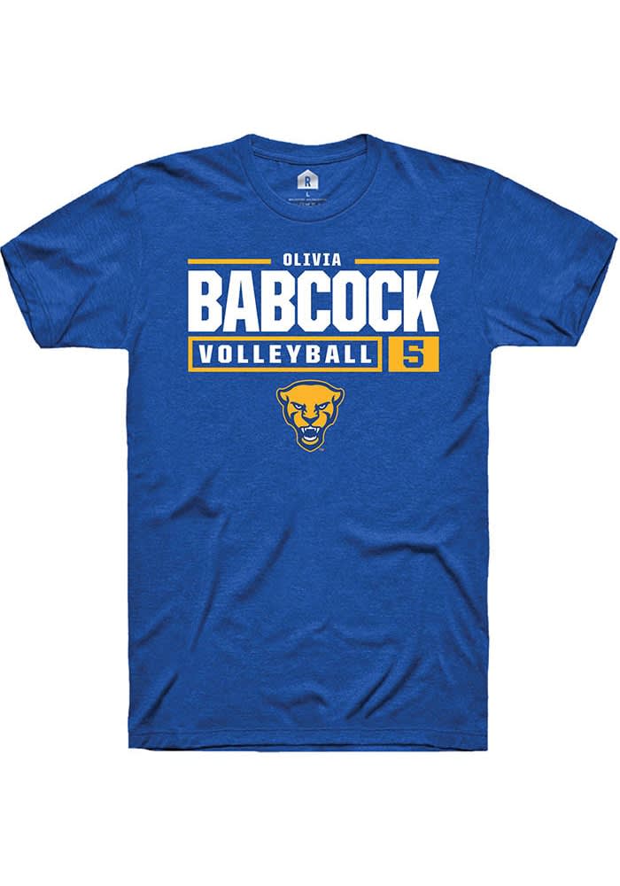 Olivia Babcock Pitt Panthers Rally ROYAL NIL Stacked Box Short Sleeve T ...