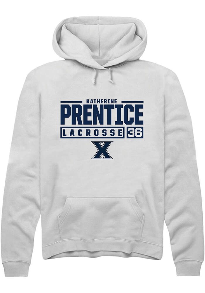 Katherine Prentice Xavier Musketeers Mens WHITE NIL Stacked Box Hoodie ...