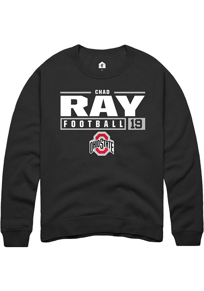 Chad Ray Ohio State Buckeyes Mens BLACK NIL Stacked Box Crew Sweatshirt ...