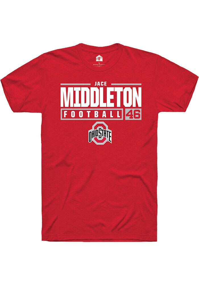 Jace Middleton Ohio State Buckeyes Rally RED NIL Stacked Box Short ...