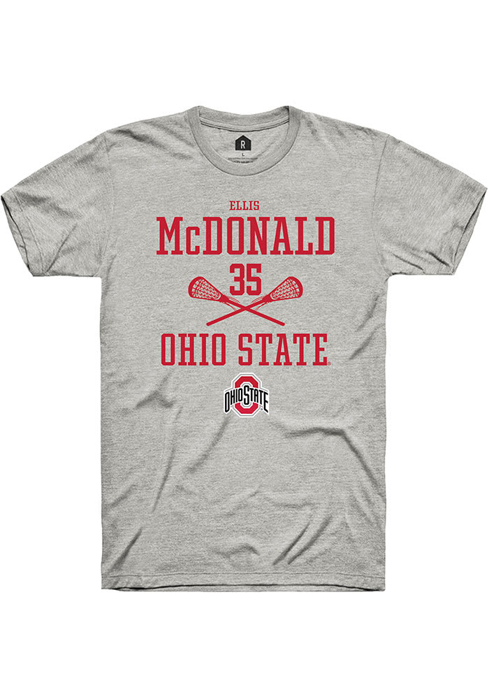 Ellis McDonald ASH Ohio State Buckeyes NIL Sport Icon Short Sleeve T ...