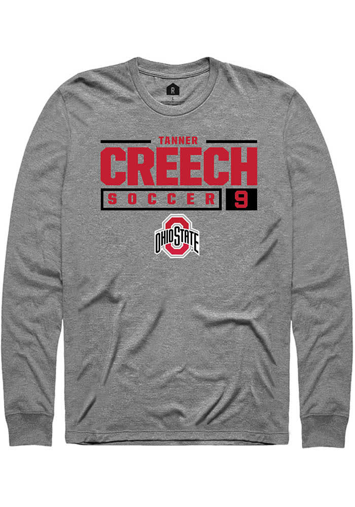 Tanner Creech Ohio State Buckeyes Rally GRAPHITE NIL Stacked Box Long ...