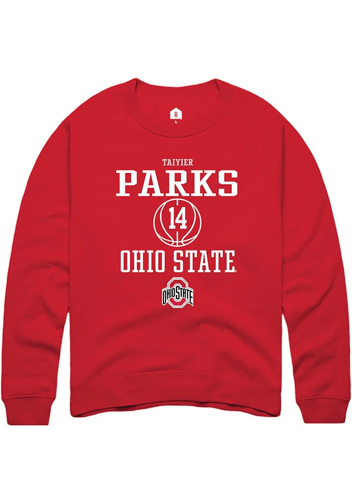 Taiyier Parks Ohio State Buckeyes Mens RED NIL Sport Icon Crew ...
