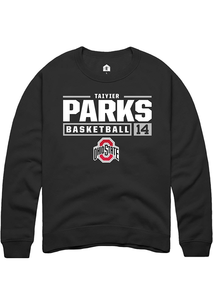 Taiyier Parks Ohio State Buckeyes Mens BLACK NIL Stacked Box Crew ...