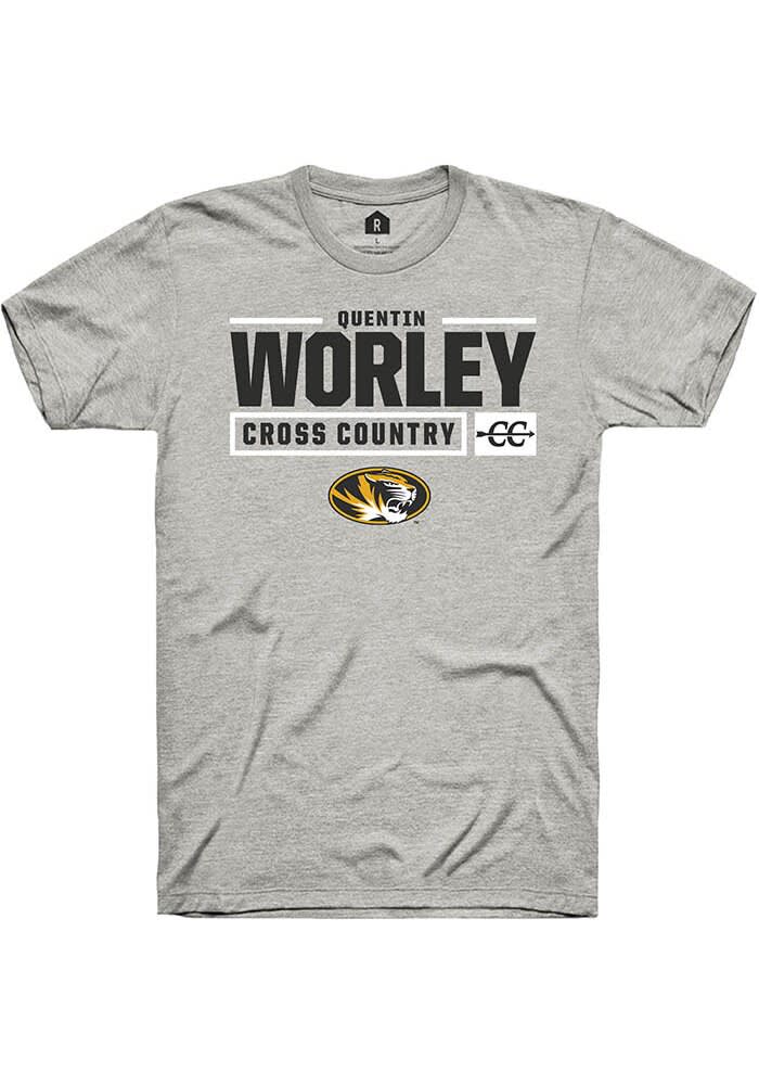 Quentin Worley Missouri Tigers Rally ASH NIL Stacked Box Short Sleeve T ...