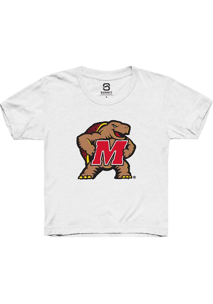 Summit Sportswear Youth White Maryland Terrapins Alt Logo Short Sleeve ...