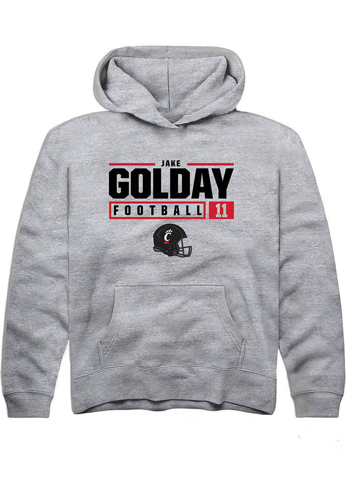 Jake Golday Youth SPORTGREY Cincinnati Bearcats NIL Stacked Box Long ...