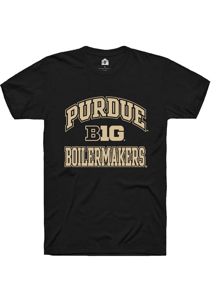 Rally Purdue Boilermakers BLACK Script No 1 Short Sleeve T Shirt
