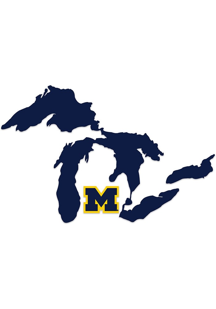 Michigan Wolverines BLUE 3x5 Logo Auto Decal - 2480010