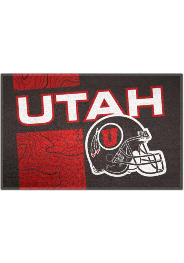 Utah Utes Helmet Logo Interior Rug BLACK - 24835185
