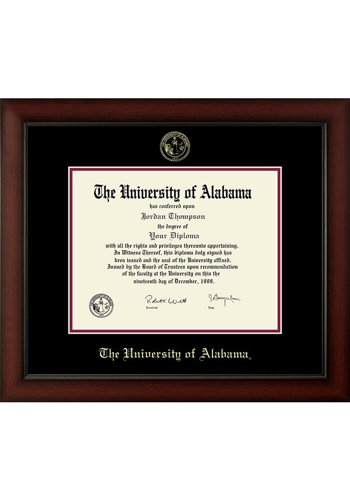 Alabama Crimson Tide Brown Paxton Diploma Frame - 24840289