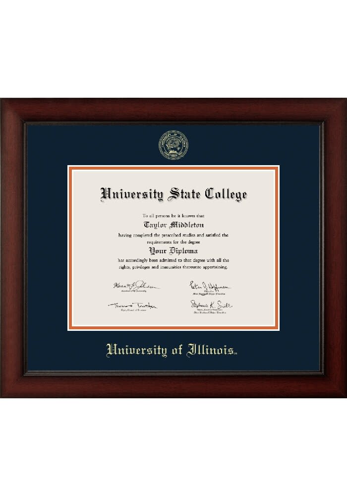 Illinois Fighting Illini Brown Paxton Diploma Frame - 24840407