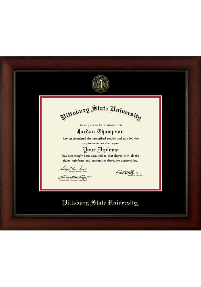 Pitt State Gorillas Brown Paxton Diploma Frame - 24840528