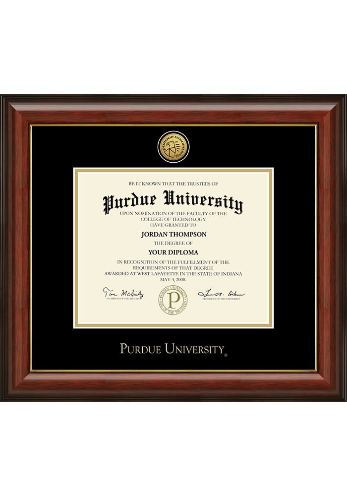 Purdue Boilermakers Brown Lancaster Diploma Frame - 24840531