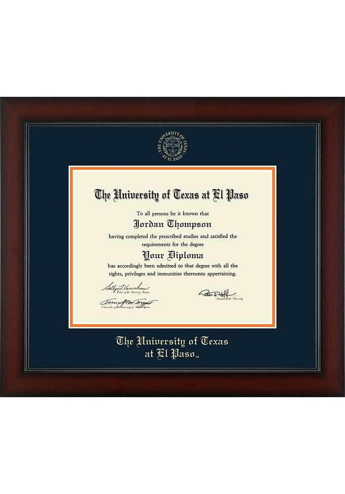 UTEP Miners Brown Paxton Diploma Frame - 24840621