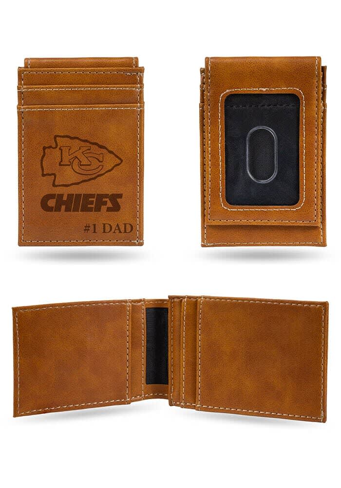 Kansas City Chiefs BROWN #1 Dad Laser Engraved Mens Bifold Wallet - 2507578
