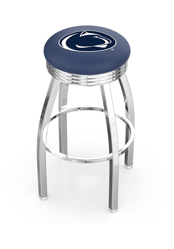 Penn State Nittany Lions 3 Ring Chrome Seat SILVERGREY Pub Stool - 25138330