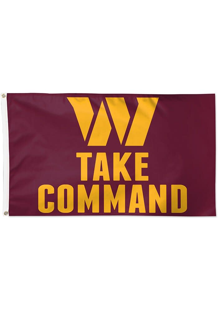 Washington Commanders 3x5 Slogan Grommet BURGUNDY Silk Screen Grommet ...