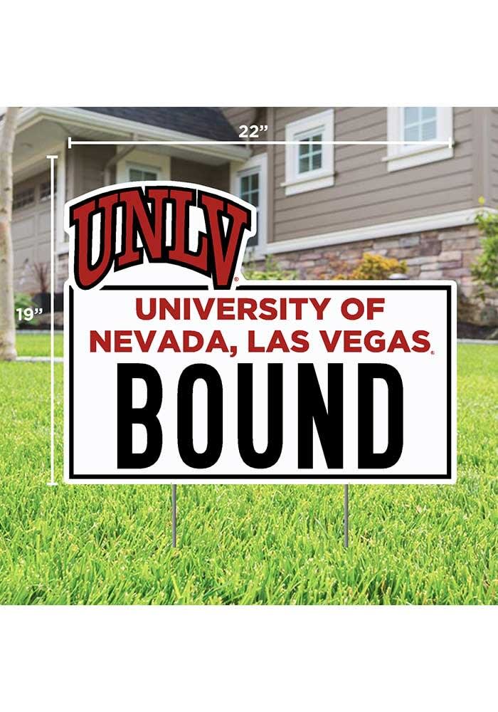 UNLV Runnin Rebels White School Bound Yard Sign - 25623138
