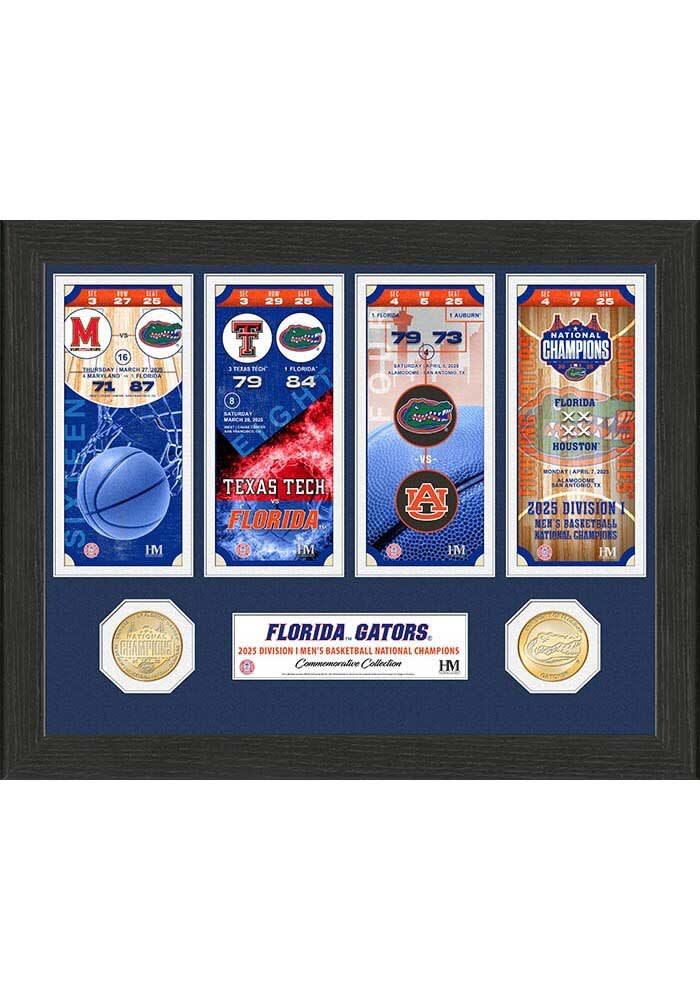 Florida Gators ROYAL 2025 National Champions Ticket Collection Plaque ...
