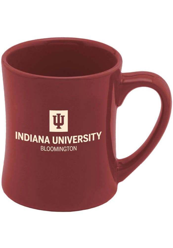 Indiana Hoosiers Red 16oz Etched School Seal Ceramic Mug - 26300516