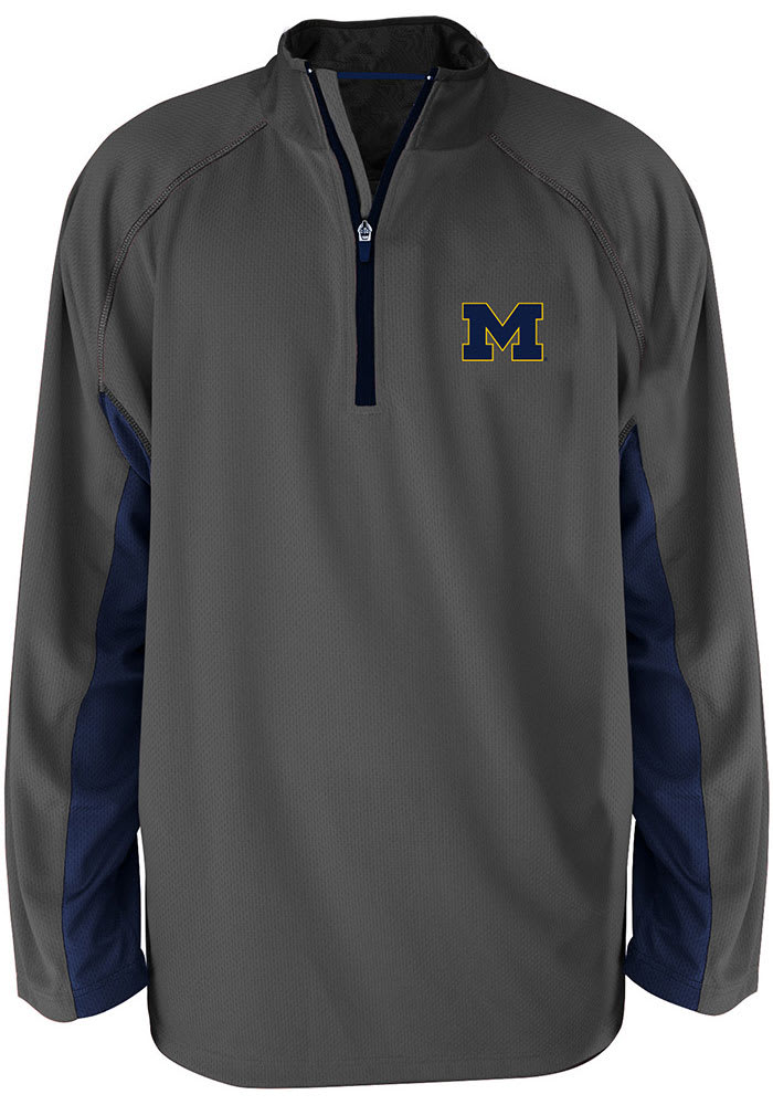 Michigan Wolverines Mens CHARCOAL Side Panel Pullover - 26500284