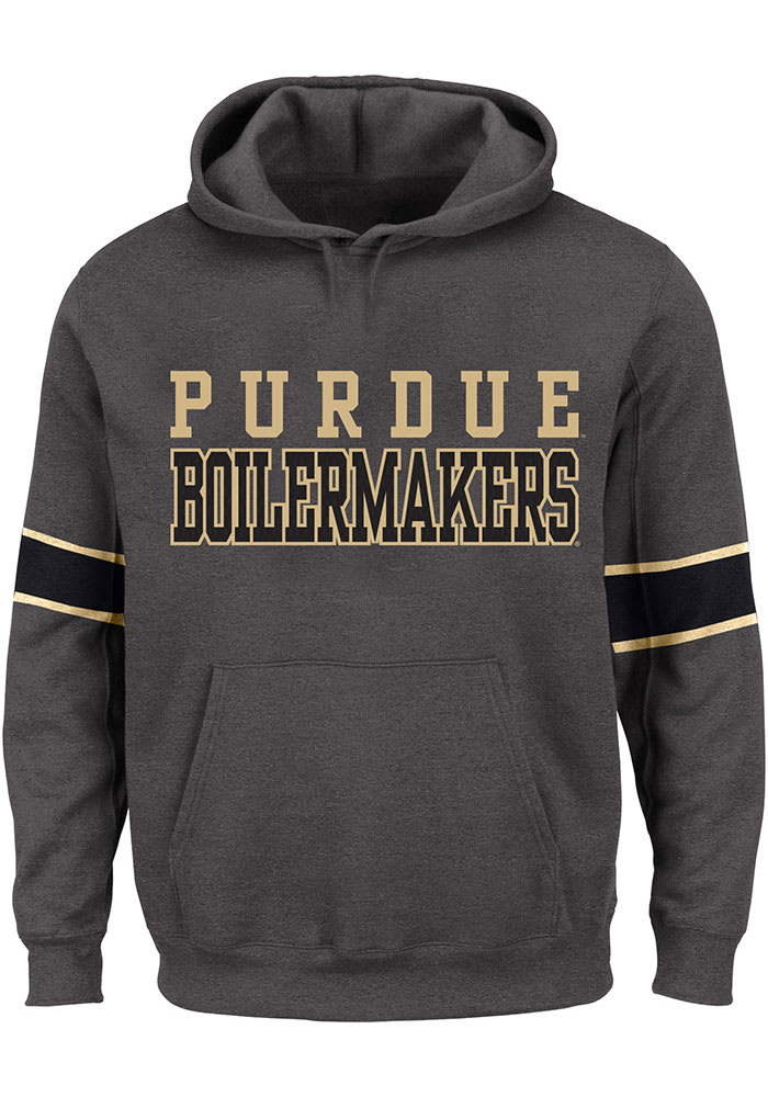 Purdue Boilermakers Mens Contrast Mesh Poly CHARCOAL Hoodie - 26500359