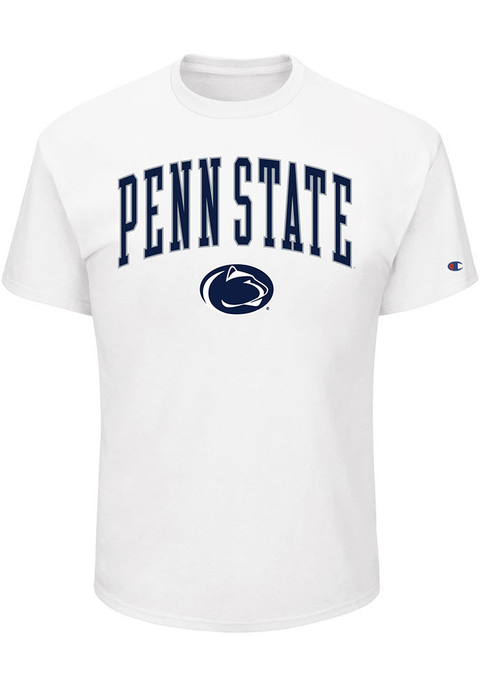 Penn State Nittany Lions Mens WHITE Arch Mascot Big and Tall T-Shirt ...