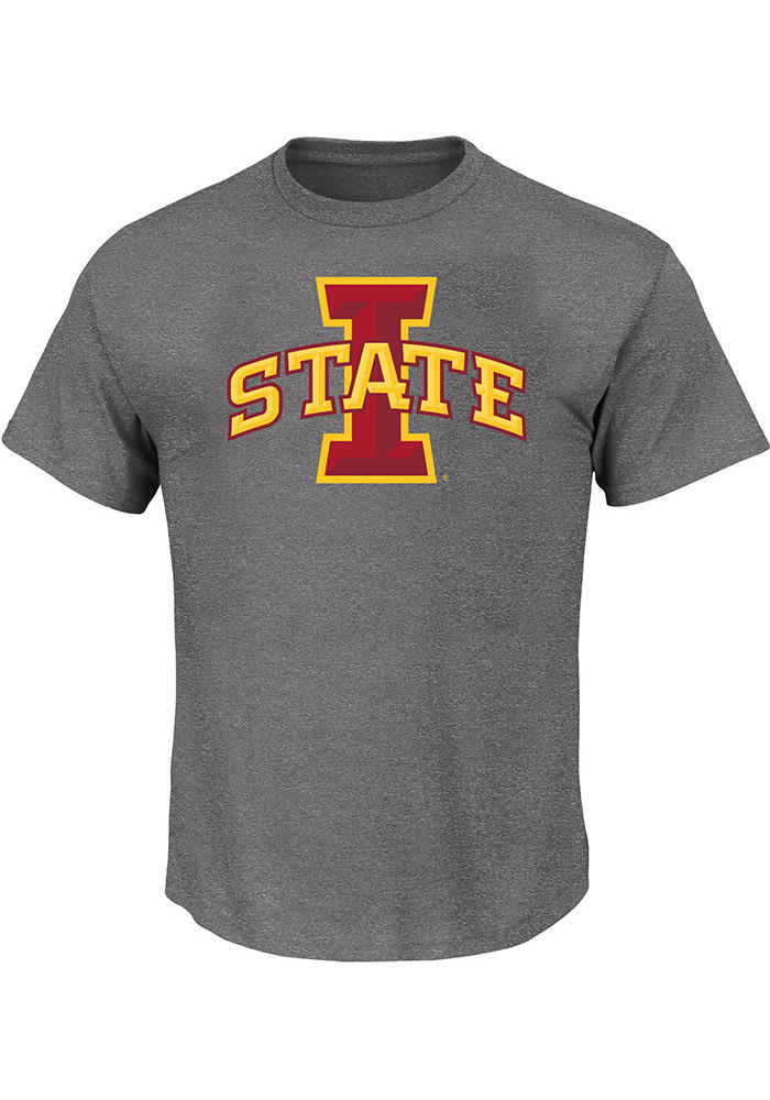 Iowa State Cyclones Mens CHARCOAL Primary Logo Big and Tall T-Shirt ...