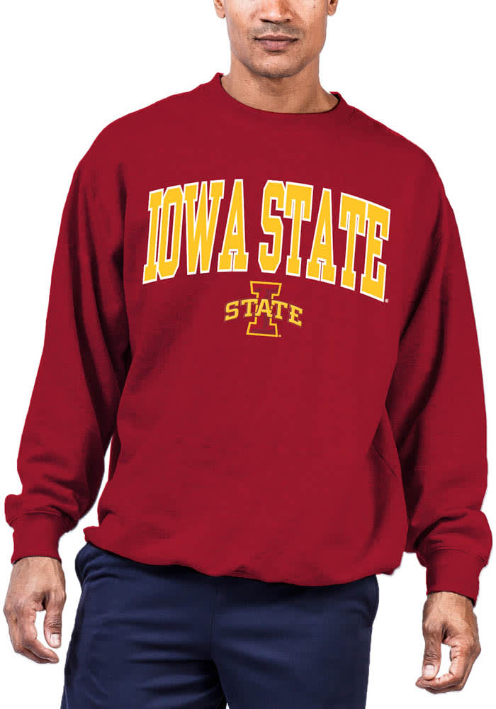 Iowa State Cyclones Mens CARDINAL Arch Crew Sweatshirt - 26500584