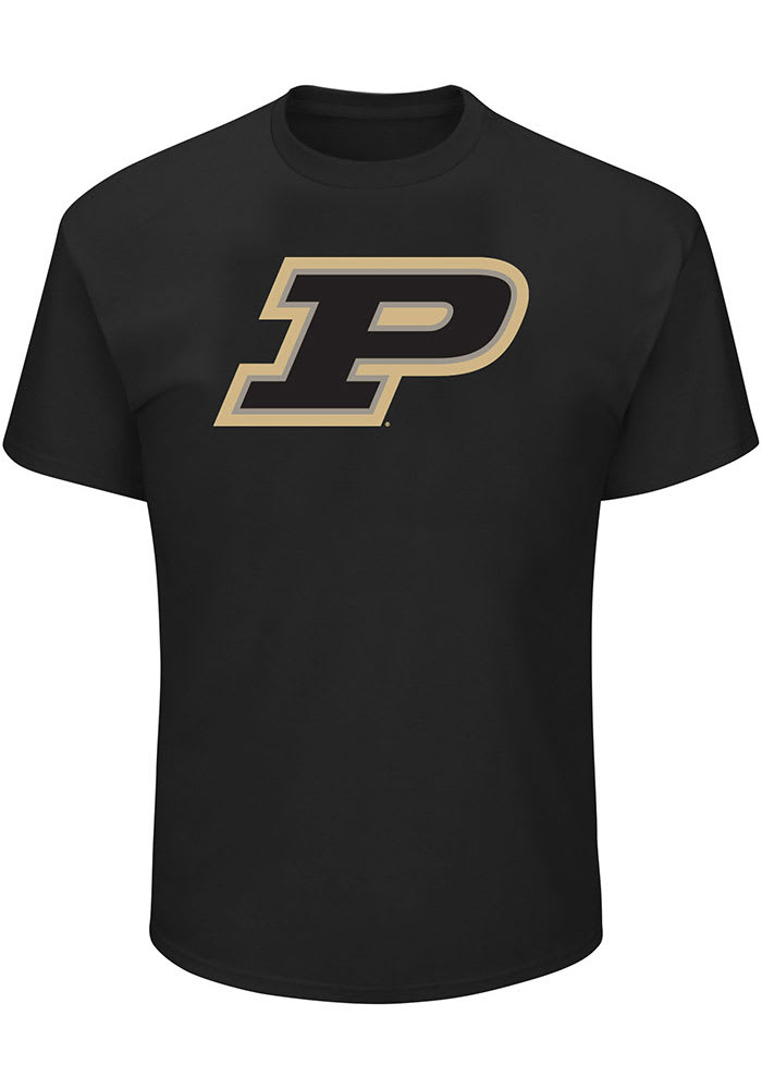 Purdue Boilermakers Mens BLACK Primary Logo Design Big and Tall T-Shirt ...