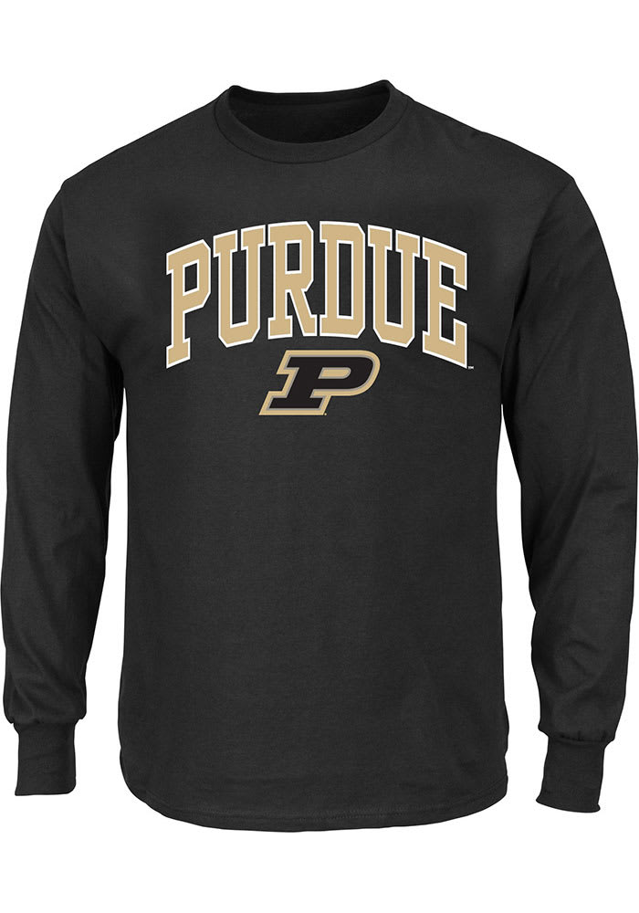 Purdue Boilermakers Mens BLACK Arch Long Sleeve T - 26500735