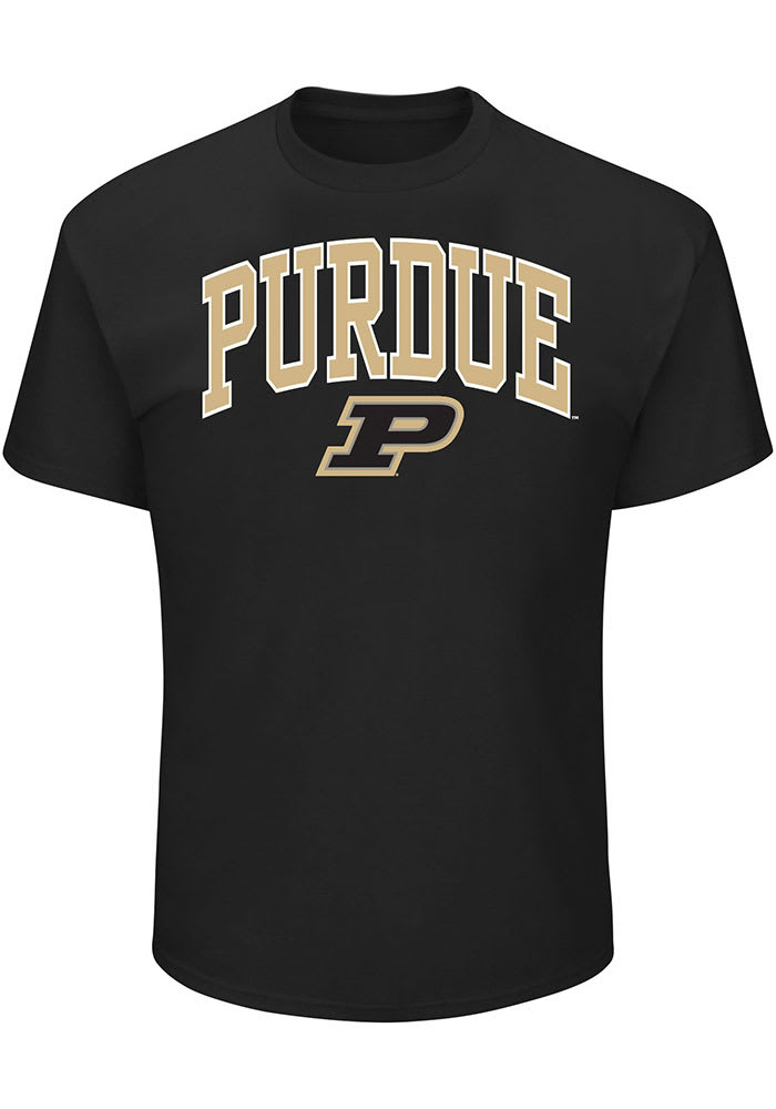 Purdue Boilermakers Mens Arch Big and Tall T-Shirt - BLACK