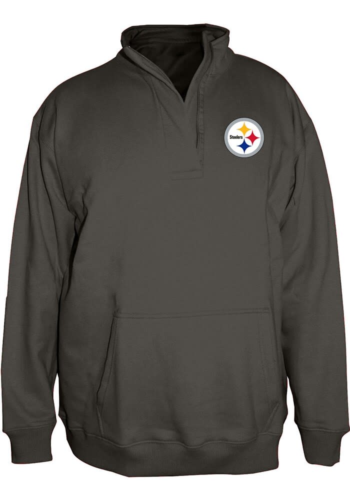 Pittsburgh Steelers Womens BLACK Mock Long Sleeve Qtr Zip - 2651828