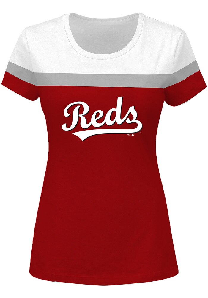 Cincinnati Reds Womens Red Split T-Shirt - 2651865