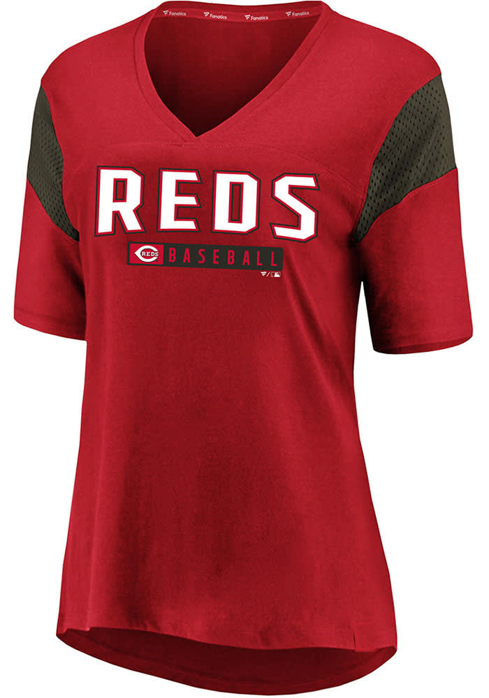 Cincinnati Reds Womens Mesh T-Shirt - Red