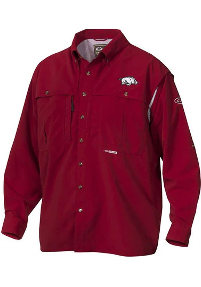 Arkansas Razorbacks Mens CARDINAL Primary Team Logo Wingshooter Long ...
