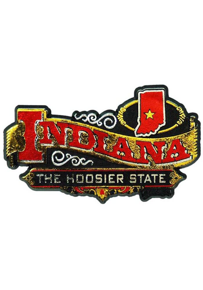 Indiana Red Hoosier State Banner Magnet - 2720017