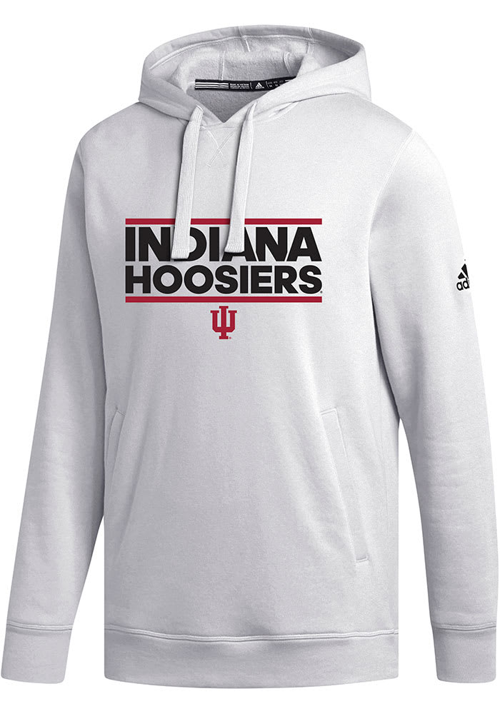 Adidas Indiana Hoosiers Mens WHITE Fleece Hoodie - 27230139